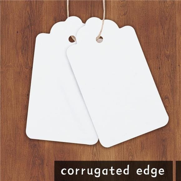 Party Supplies | White Paper Gift Tags With String Blank Gift Bags Tags ...
